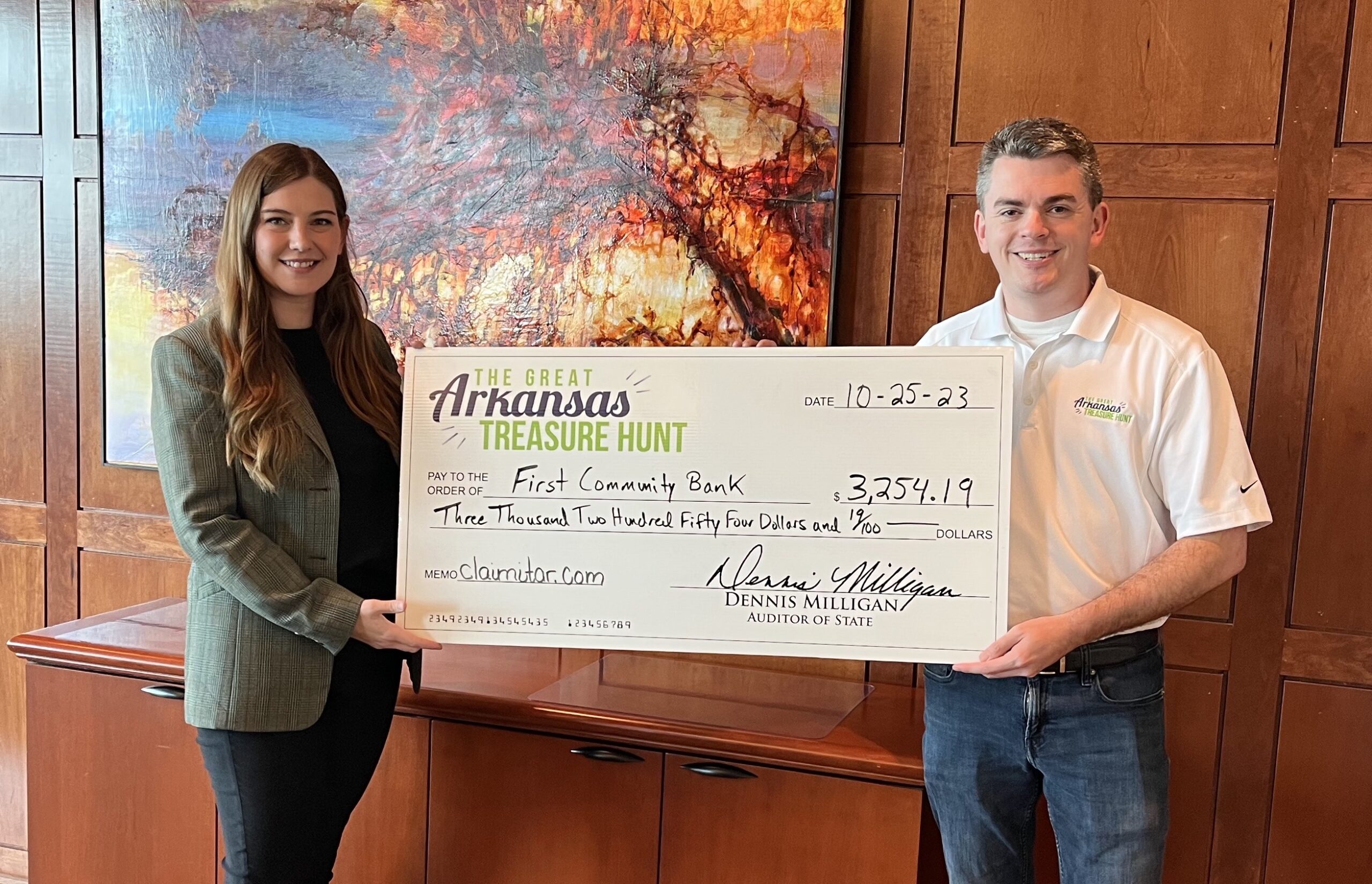 State Auditor Dennis Milligan’s Office Delivers $5,000 to Batesville ...